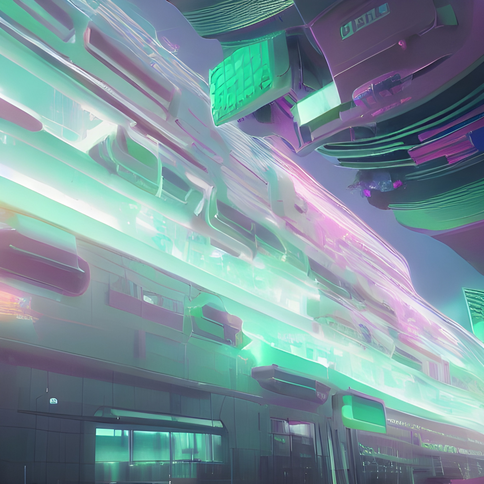 Wallpaper : cyberpunk, bright, ai art 2048x2048 - BluePepper - 2229860 ...