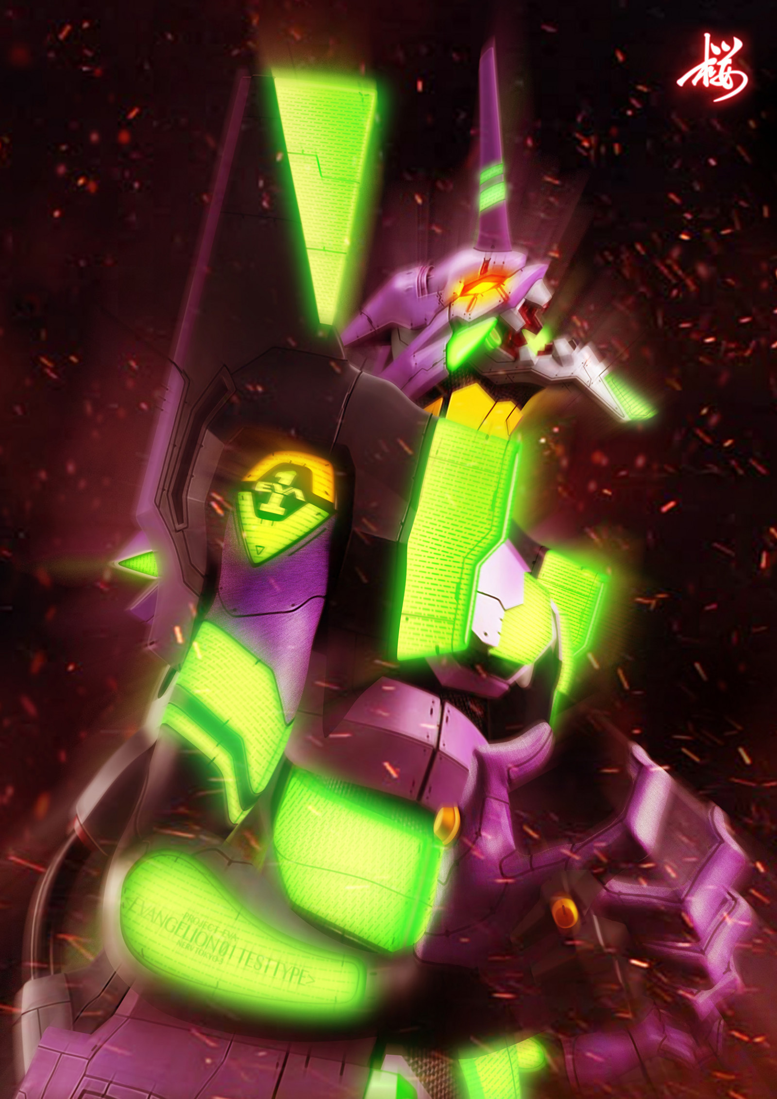 Imagini de fundal : Unitatea EVA 01, Neon Genesis Evangelion, anime ...