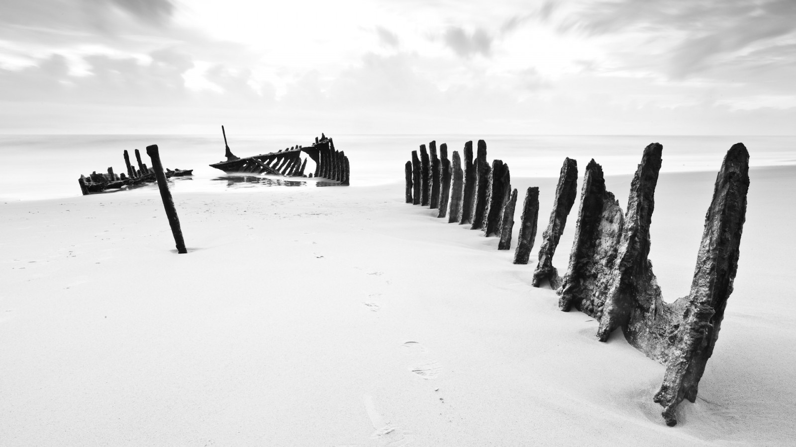 Wallpaper Landscape Sea Water Sand Snow Winter Beach Wreck