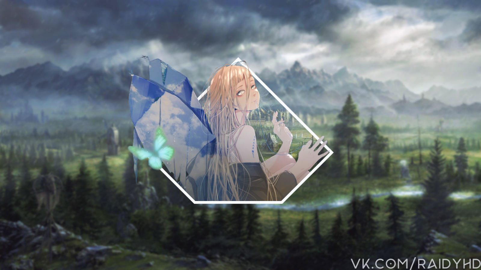 배경 화면 : 애니메이션 소녀들, Raidy hd, picture in picture 1920x1080 - smreko ...