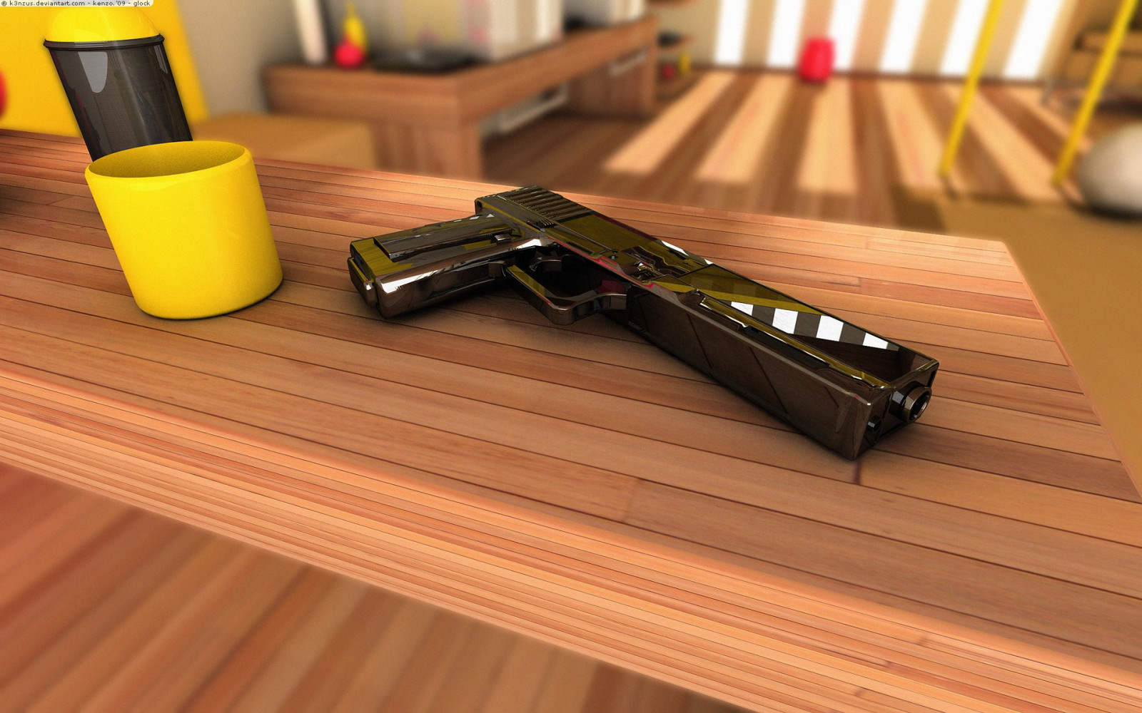 Wallpaper : 1920x1200 px, 3D, guns, homes, pistols, tables, view ...