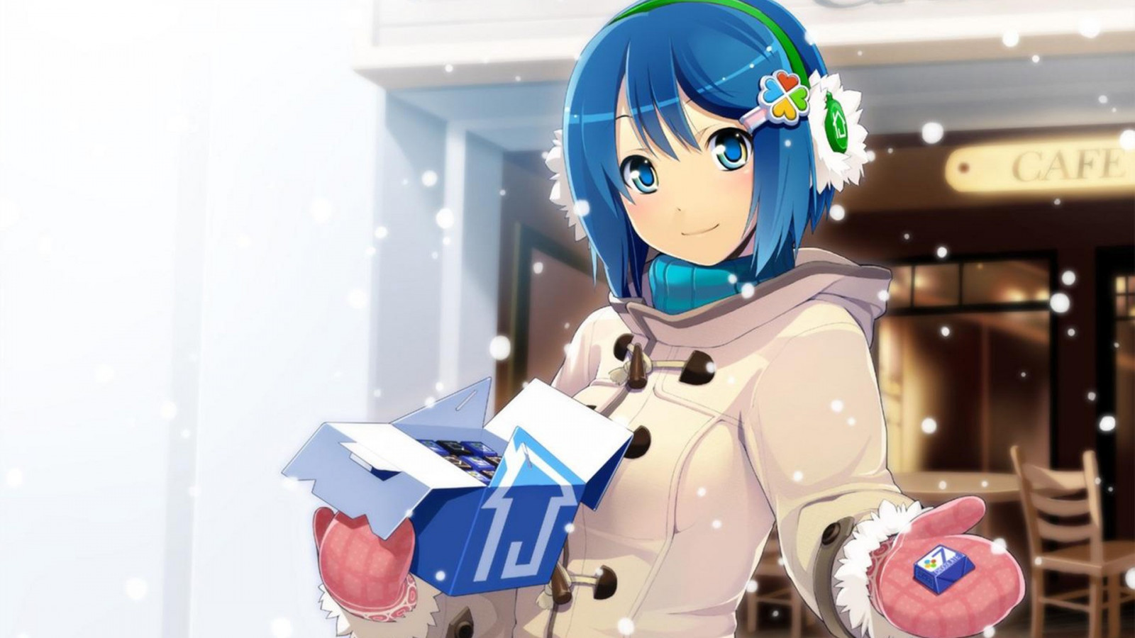 วอลเปเปอร์ : อะนิเมะ, ของเล่น, เครื่อง, Madobe Nanami, วินโดว 7, ตาล ...