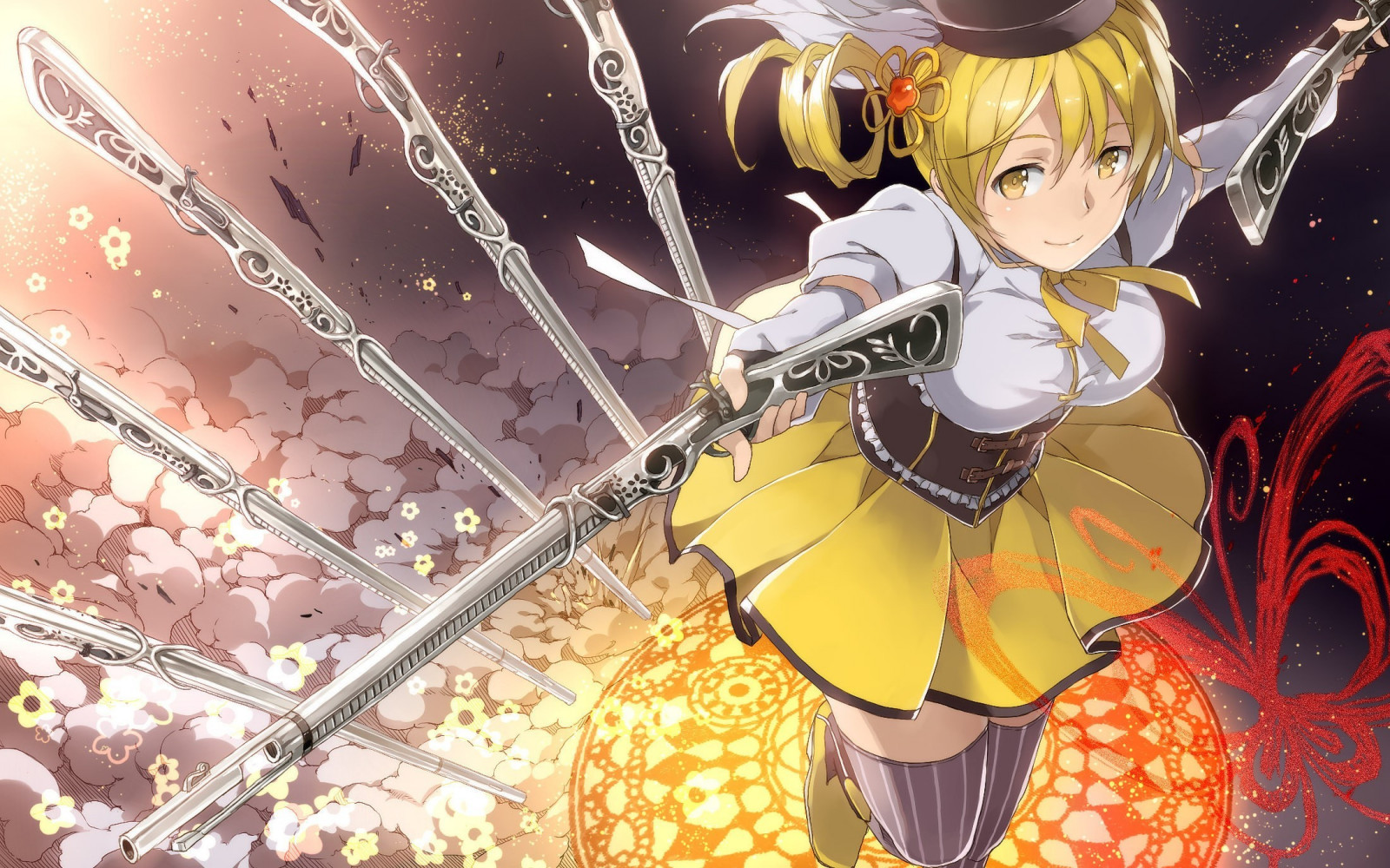 Wallpaper : anime, Mahou Shoujo Madoka Magica, Tomoe Mami 2200x1375 ...