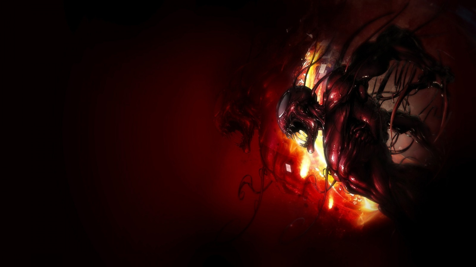 Wallpaper : merah, karya seni, api, Marvel Comics, pembunuhan besar ...