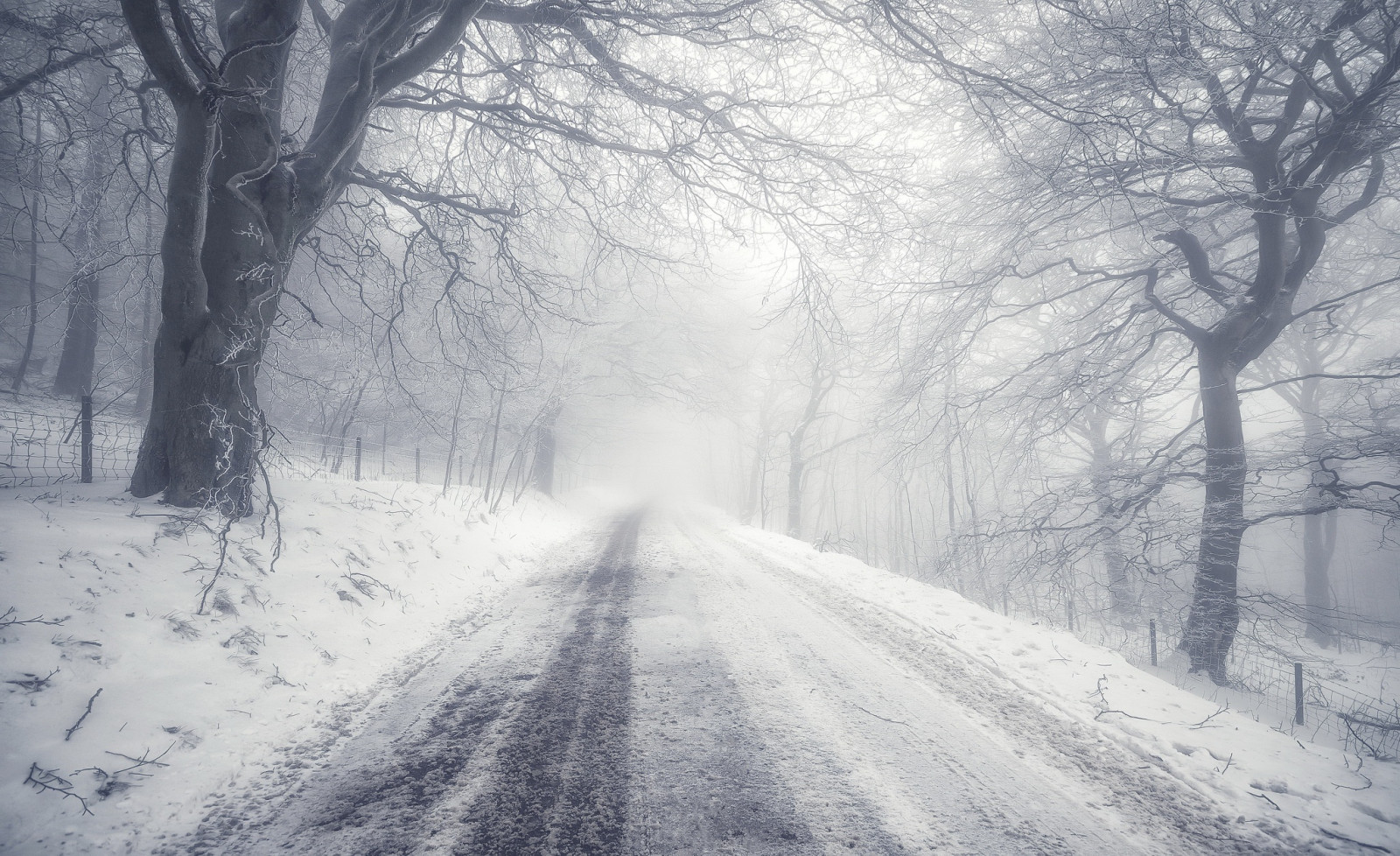 Wallpaper : road, ice, snow, winter, trees 2048x1252 - WallpaperManiac ...