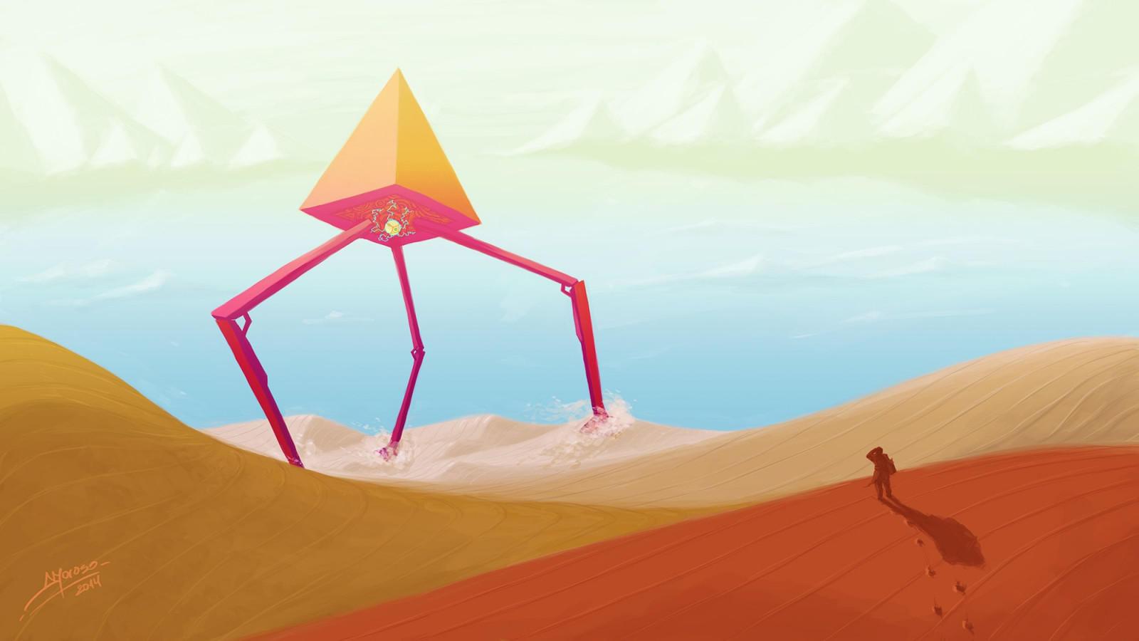 Wallpaper : landscape, illustration, sand, sky, artwork, science ...