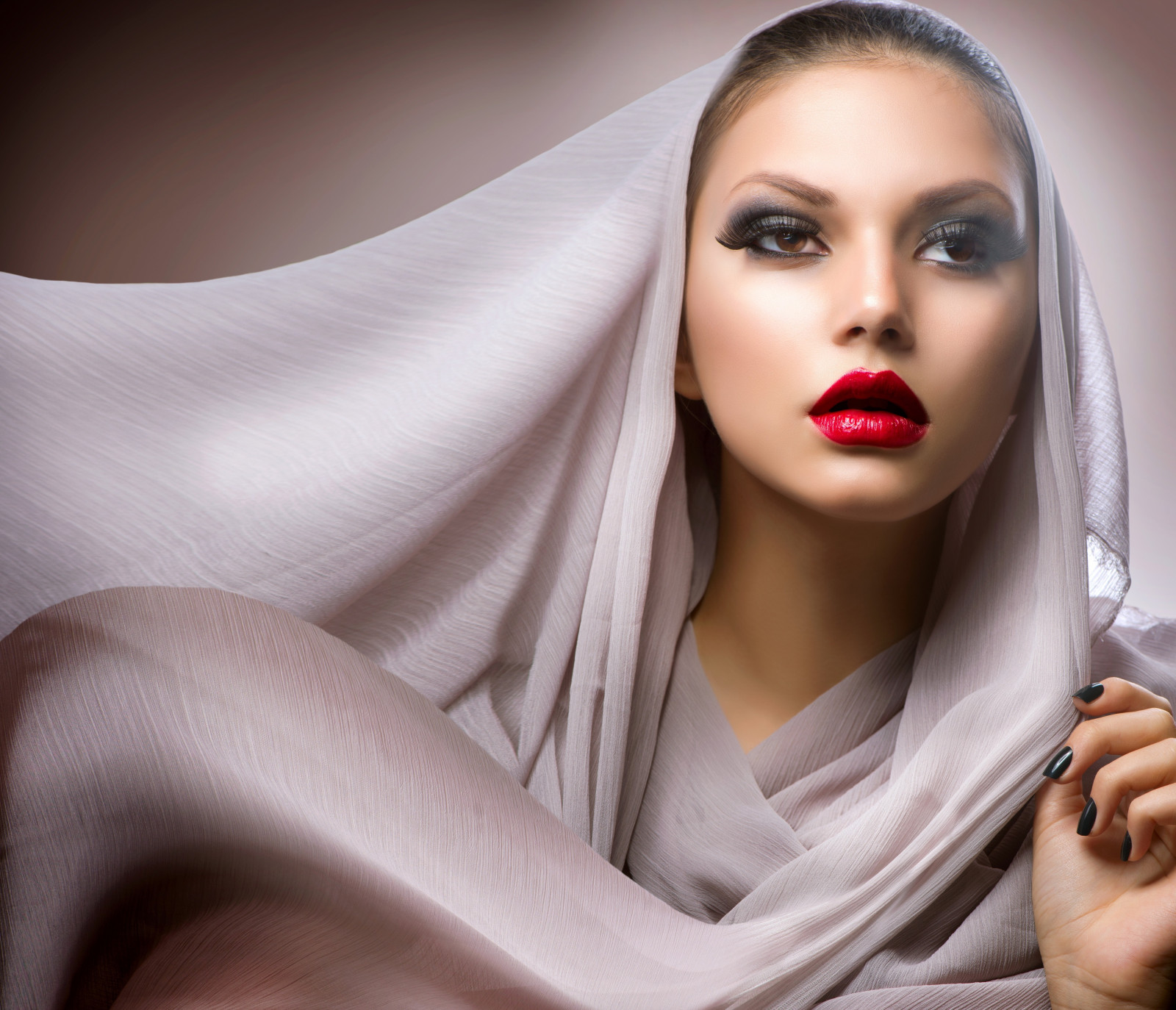 Wallpaper Face Women Model Long Hair Makeup Photography Black