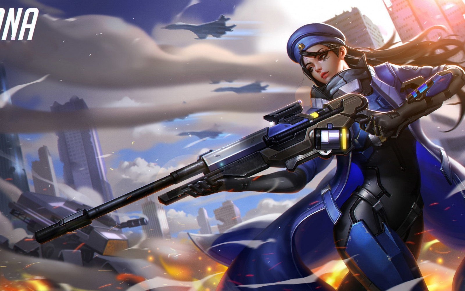 วอลเปเปอร์ : Overwatch, ana, Blizzard Entertainment, หญิงสาว, อาวุธ ...