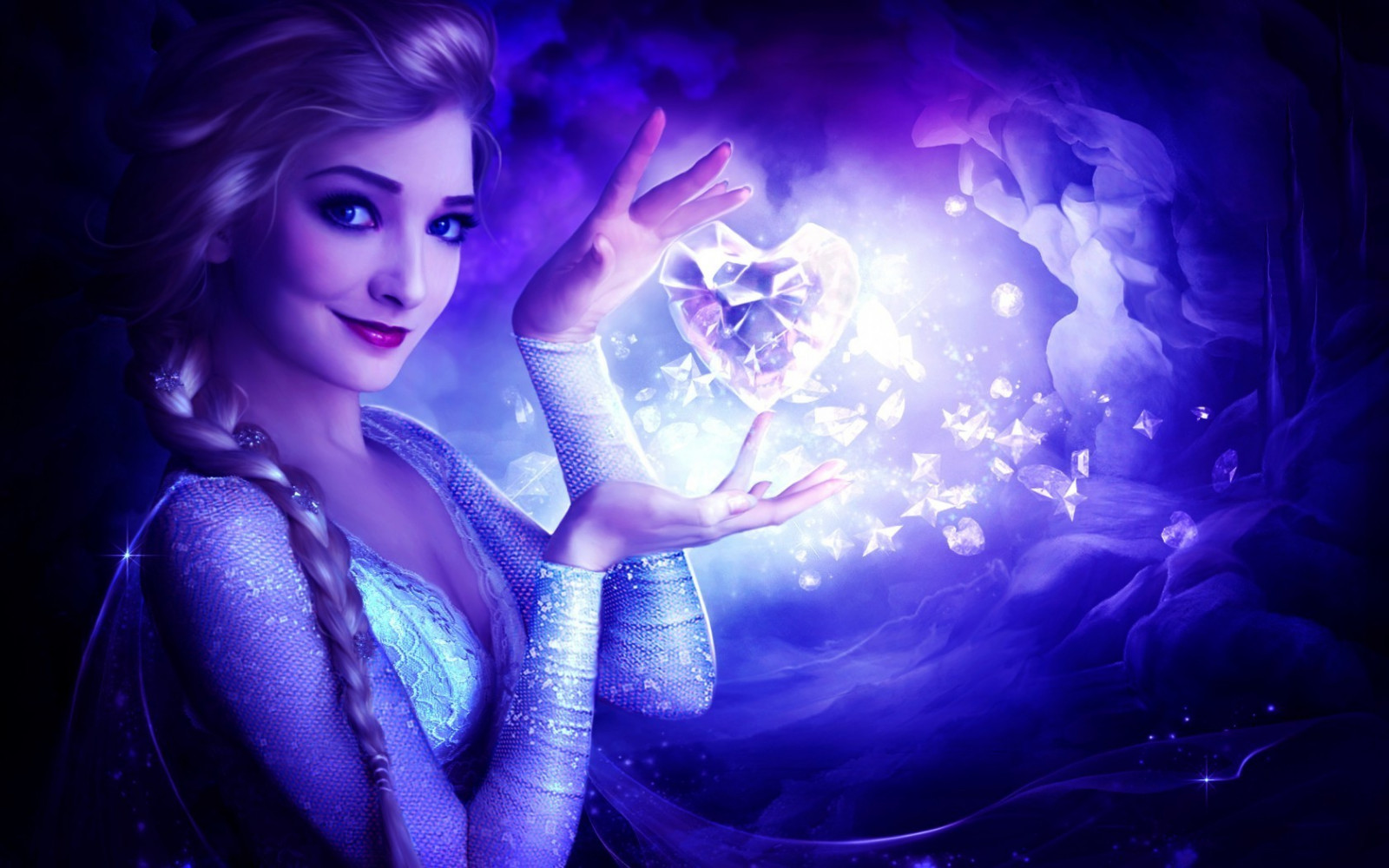 Wallpaper : artwork, movies, blue, Frozen movie, Princess Elsa, light ...