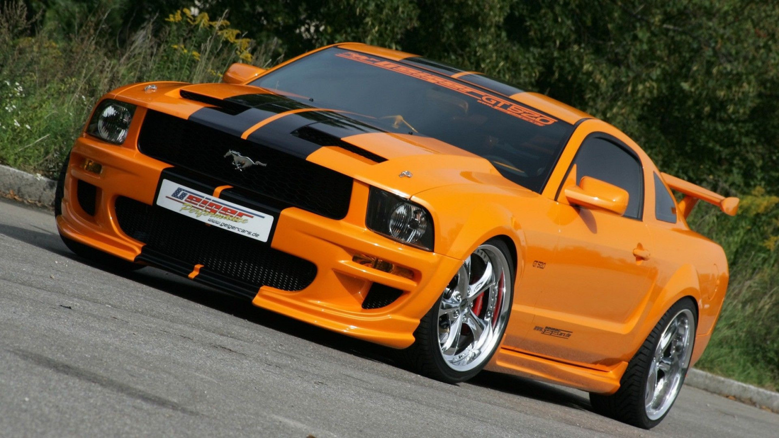 Wallpaper : Ford Mustang, orange cars, sports car, tuning, performance ...