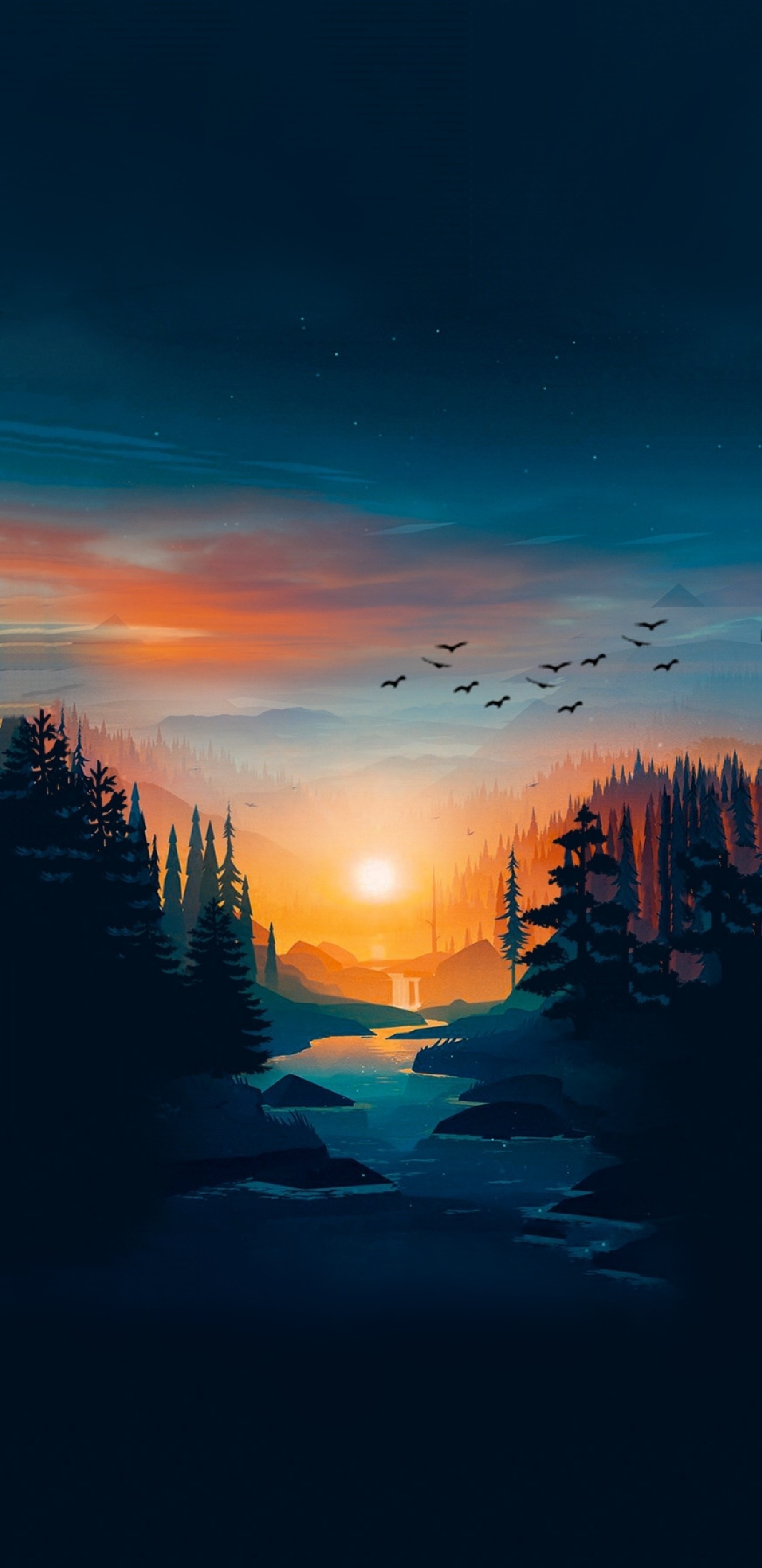 Wallpaper : nature, Android operating system, forest, trees 1440x2960 ...