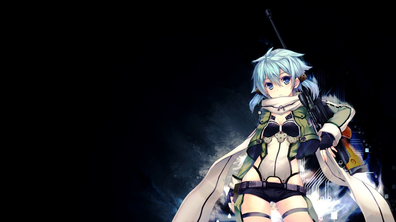 Wallpaper Anime Girls Blue Hair Blue Eyes Sword Art Online Asada