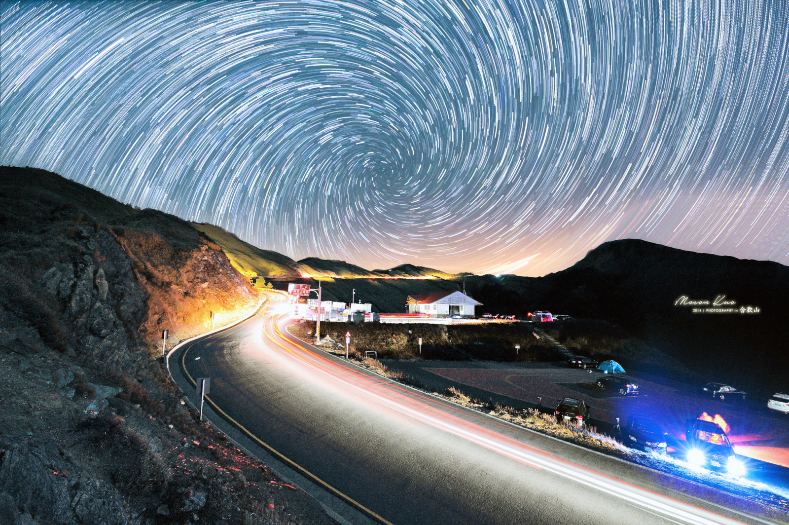 Wallpaper : longexposure, light, mountains, night, landscape, amazing ...