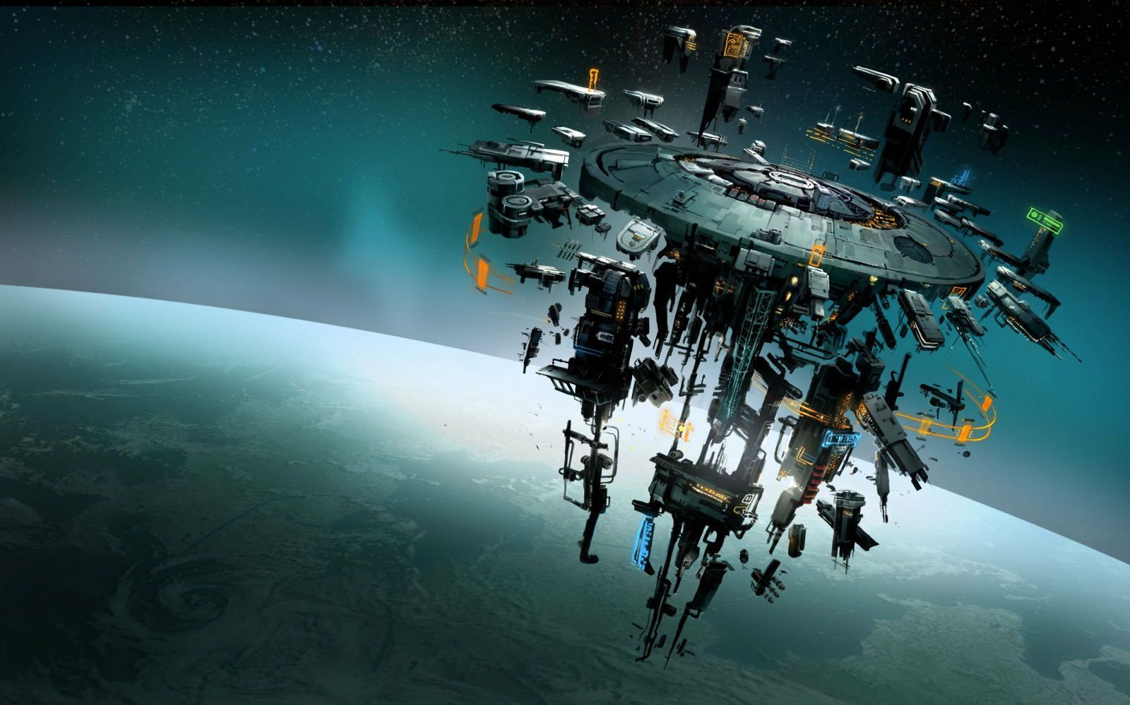 Wallpaper : space station, planet, technology 4000x2499 - ThorRagnarok ...