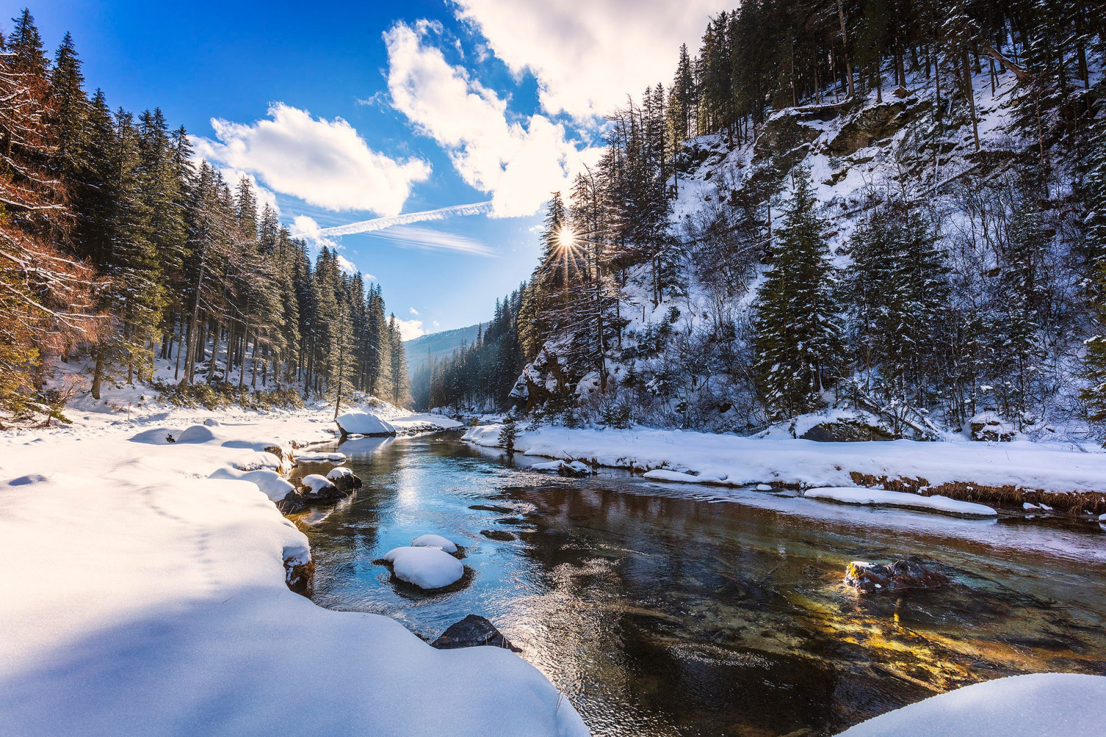 Bakgrundsbilder : vinter-, natur, flod, bergen, landskap 2000x1333 ...
