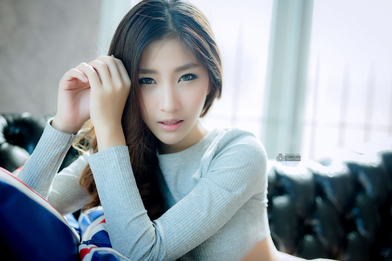Wallpaper Women Model Asian Blue Fashion Ohly Atita