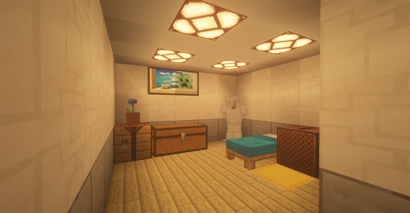 Wallpaper : Minecraft, living rooms, PC gaming, screen shot 1920x1001 ...