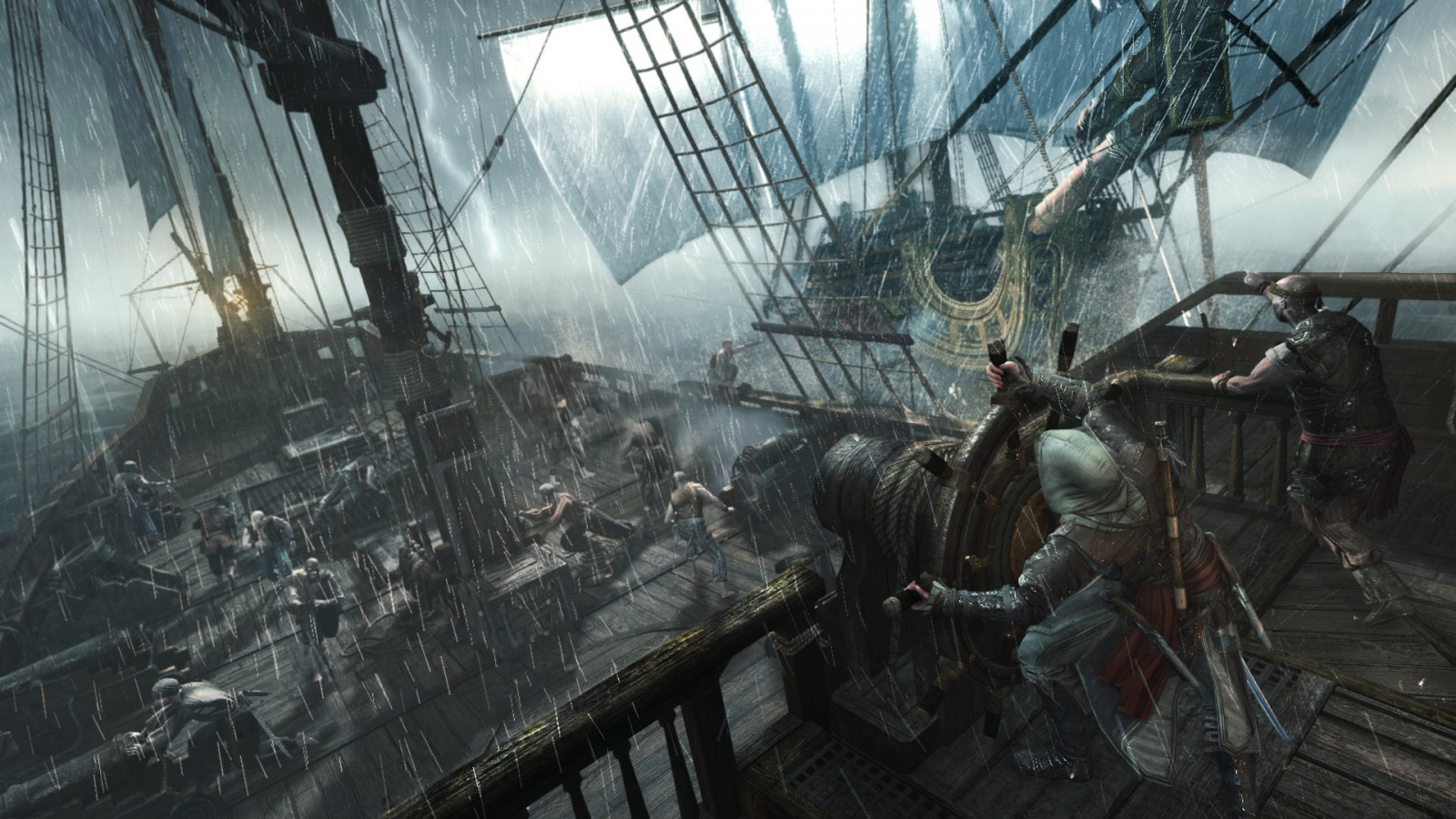วอลเปเปอร์ : Assassin's Creed, โจรสลัด, Edward Kenway, ศึกเรือ, เรือผี ...