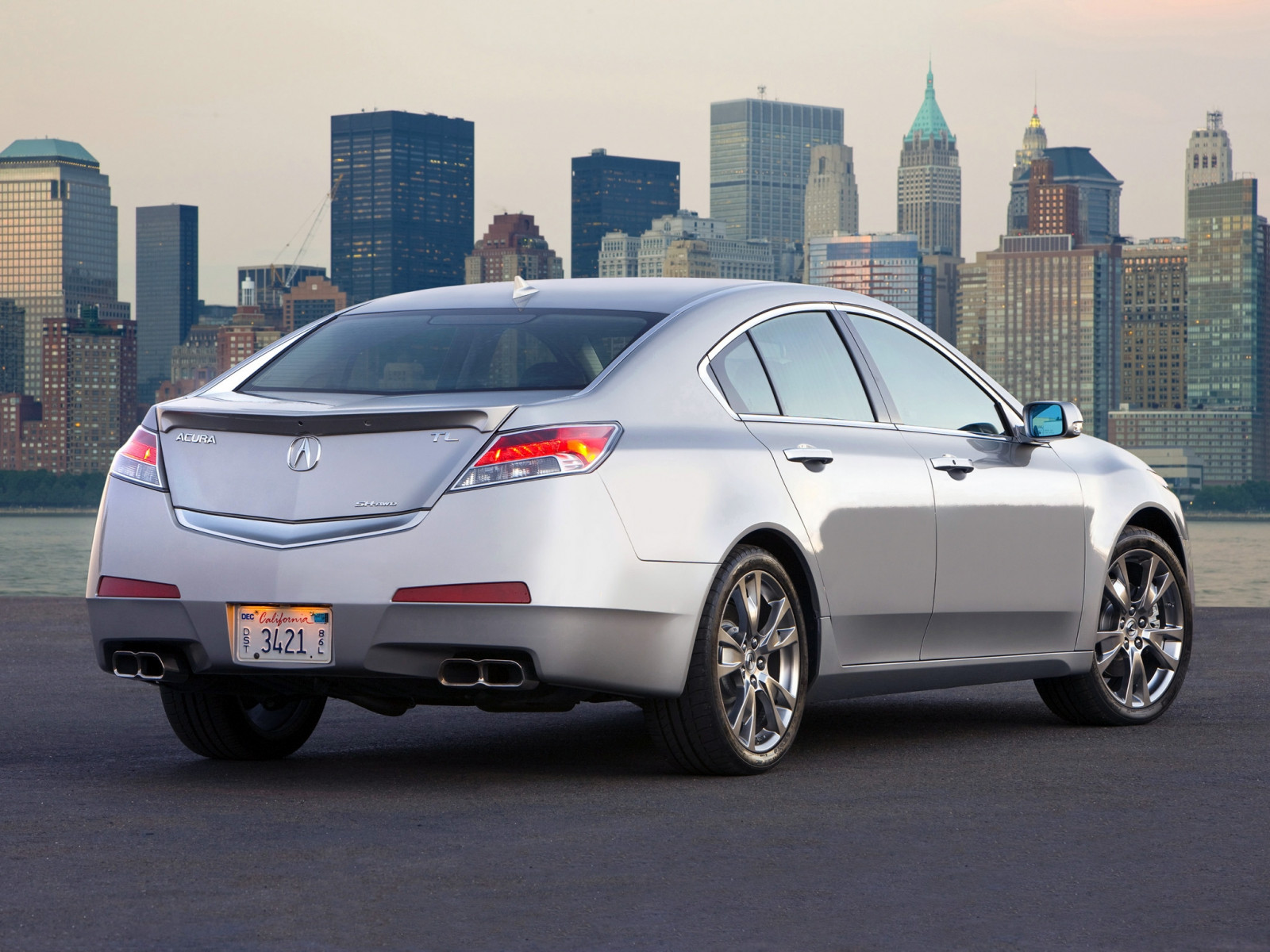 Wallpaper : acura, TL, 2008, metallic silver, rear view, car, style ...