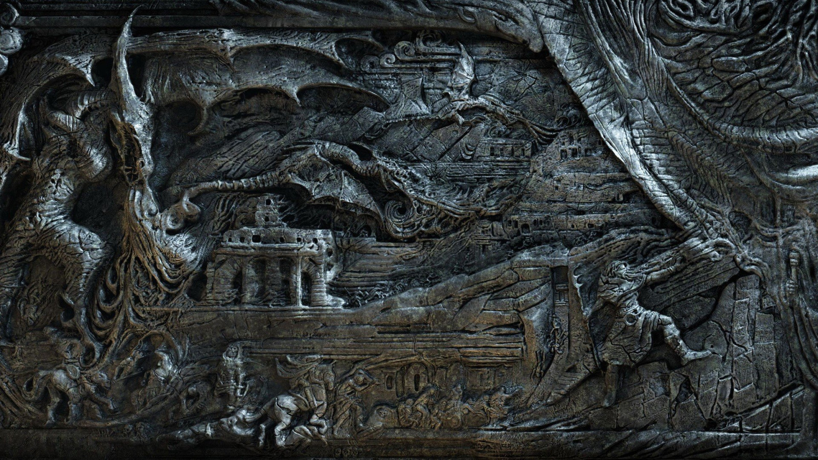 Wallpaper 1920x1080 Px Art Digital Dragons Elder Scrolls Skyrim