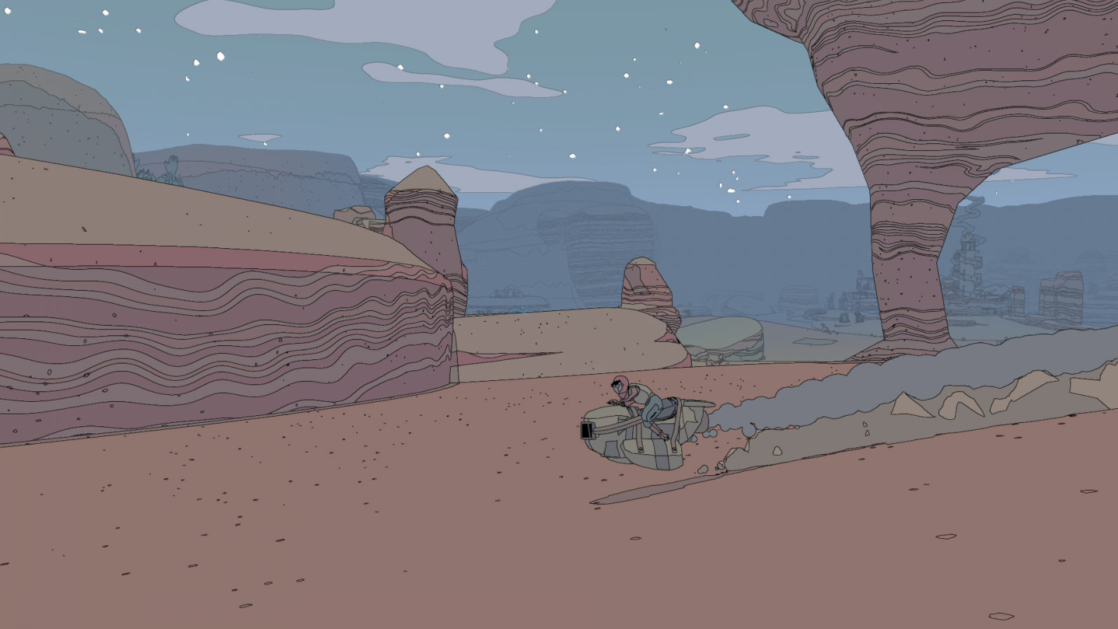 배경 화면 : Sable Game, cell shading, 자연, 황량한, 사이버 펑크 1920x1080 ...