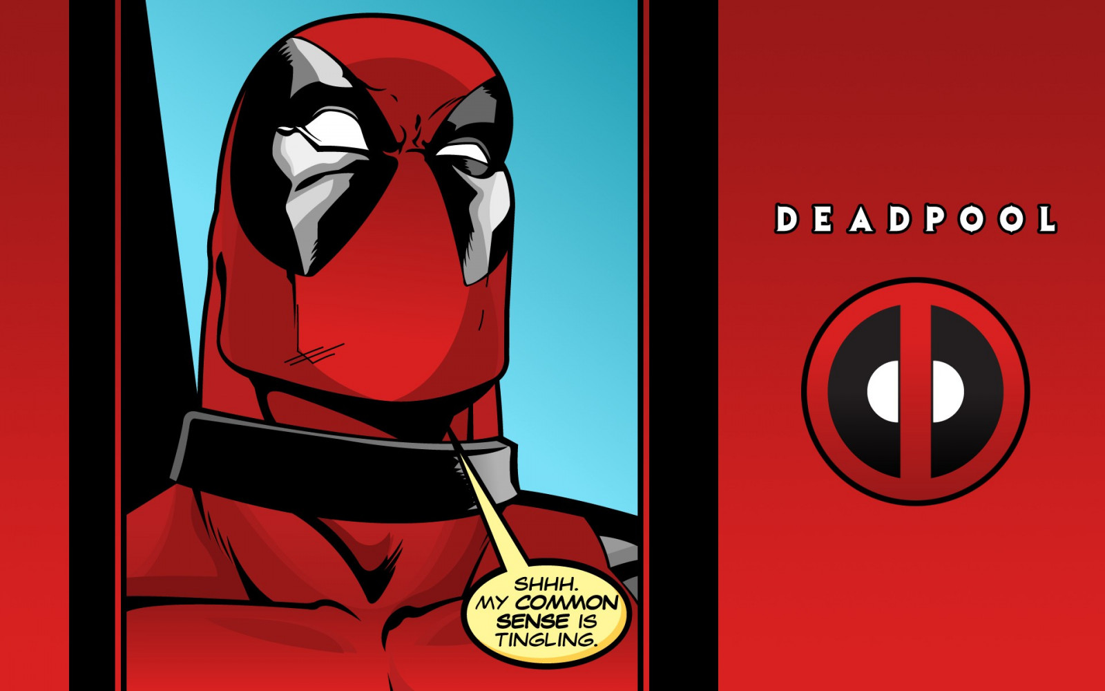 Wallpaper : illustration, red, cartoon, superhero, comics, Deadpool ...