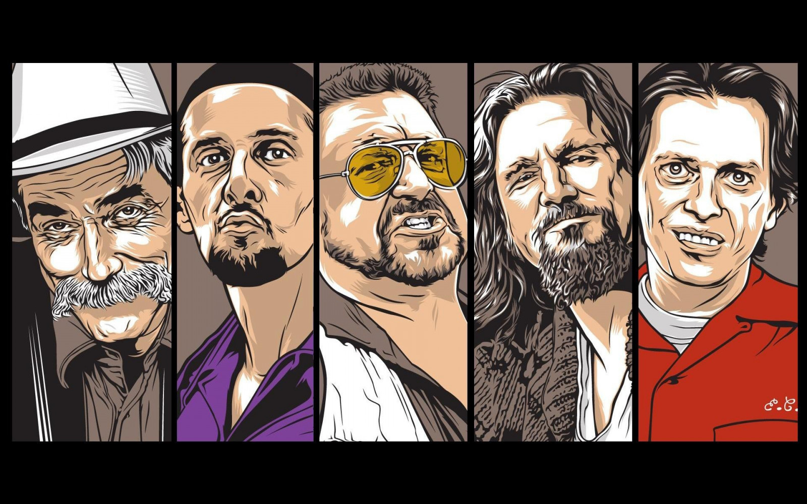 Wallpaper : illustration, movies, cartoon, The Big Lebowski, comics ...