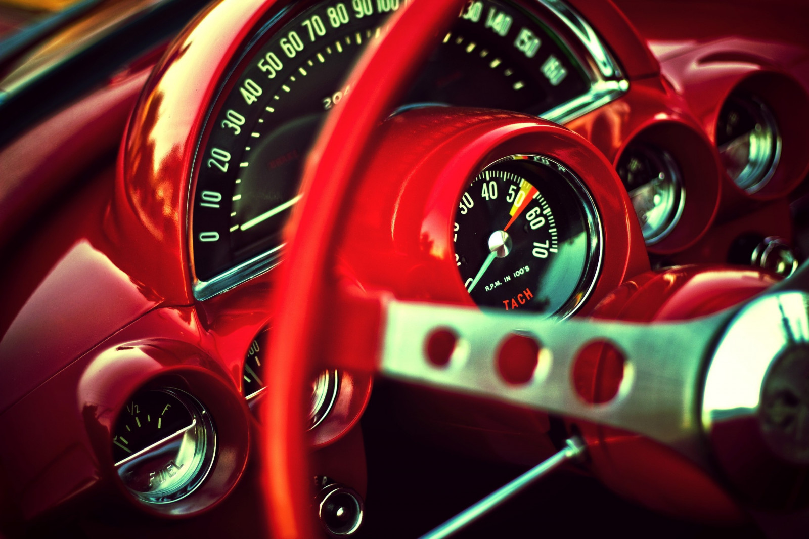 Wallpaper : red, interior, muscle cars, sports car, driving, steering ...