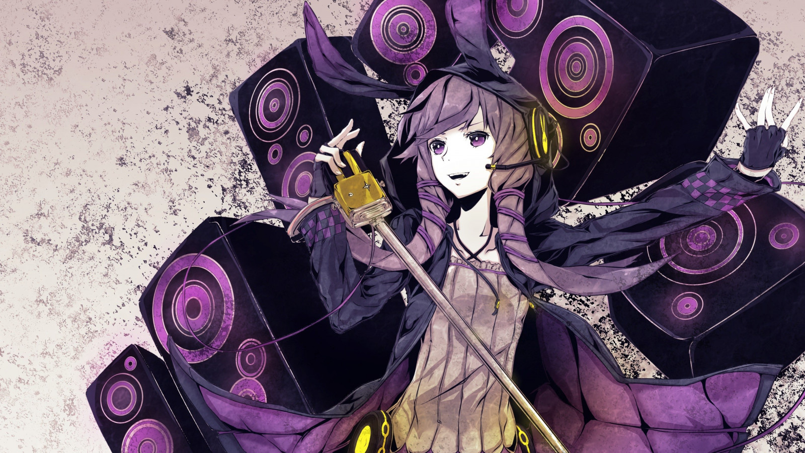 Wallpaper : illustration, anime girls, purple, cartoon, Vocaloid ...