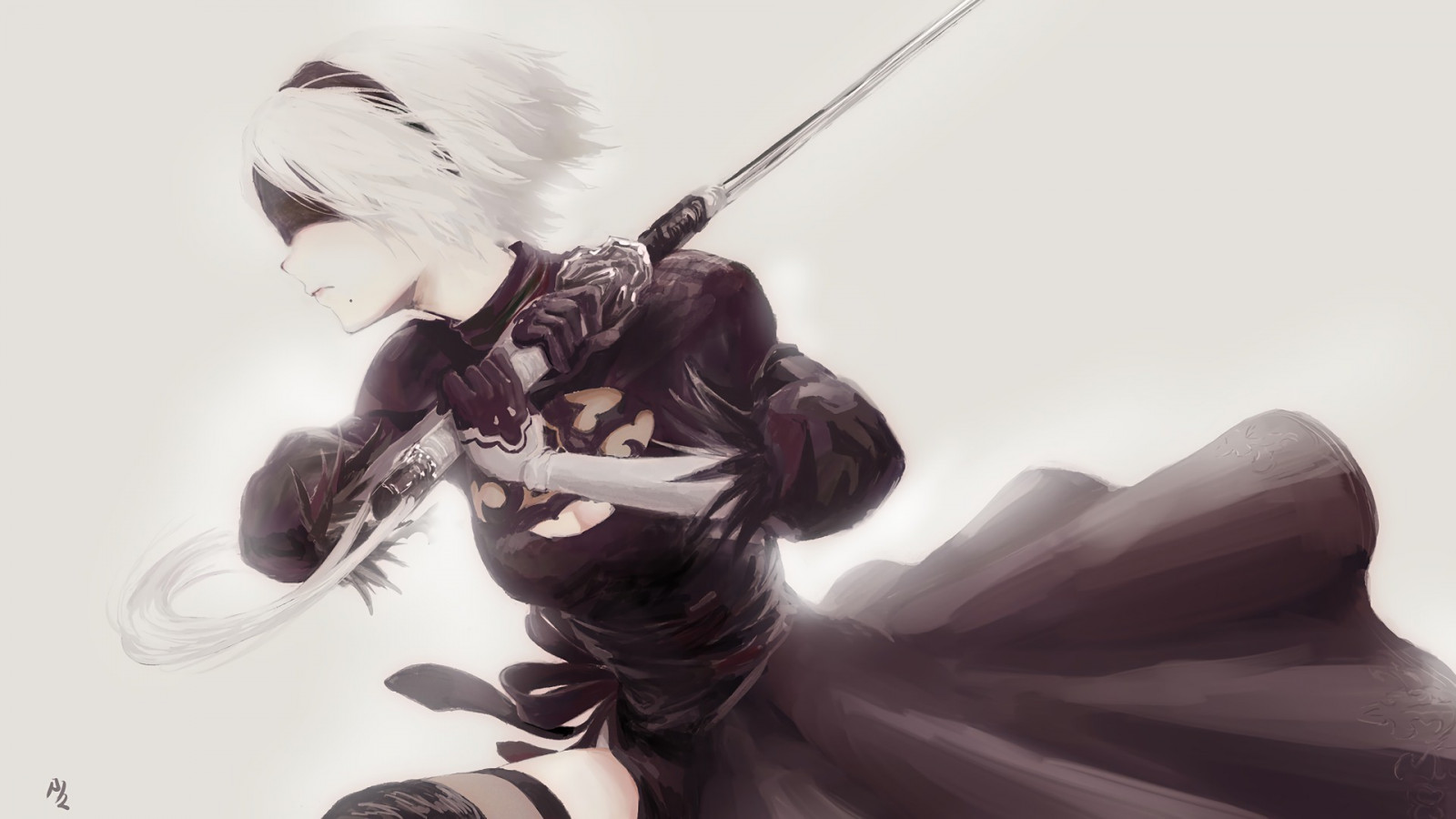 デスクトップ壁紙 : ニアオートマタ, 2B Nier Automata, NieR 1920x1080 - osea23 - 1142063 ...