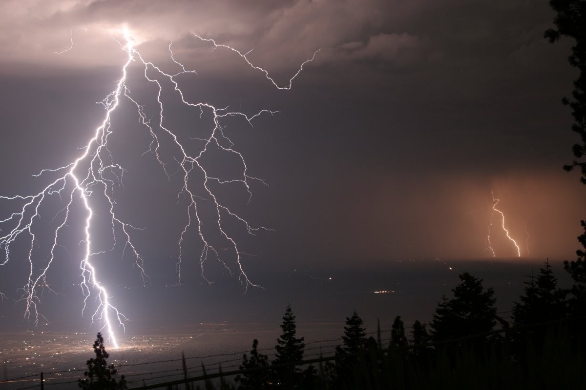 Fond d'écran : mer, nuit, foudre, orage, atmosphère, tonnerre, Météo ...