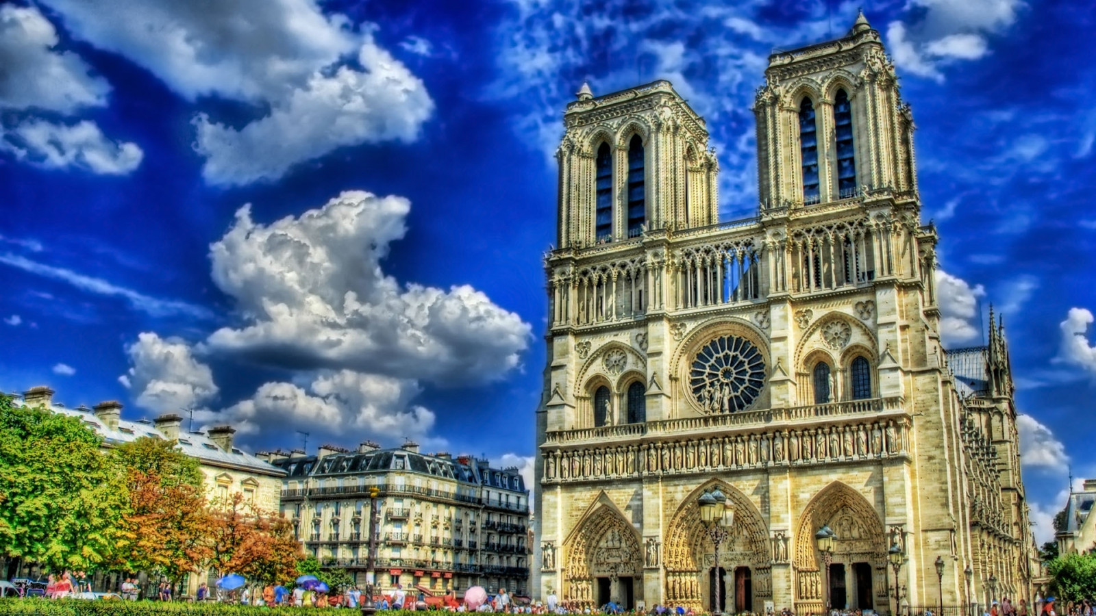 Wallpaper : France, square, cathedral, sky, HDR 1920x1080 - wallpaperUp ...