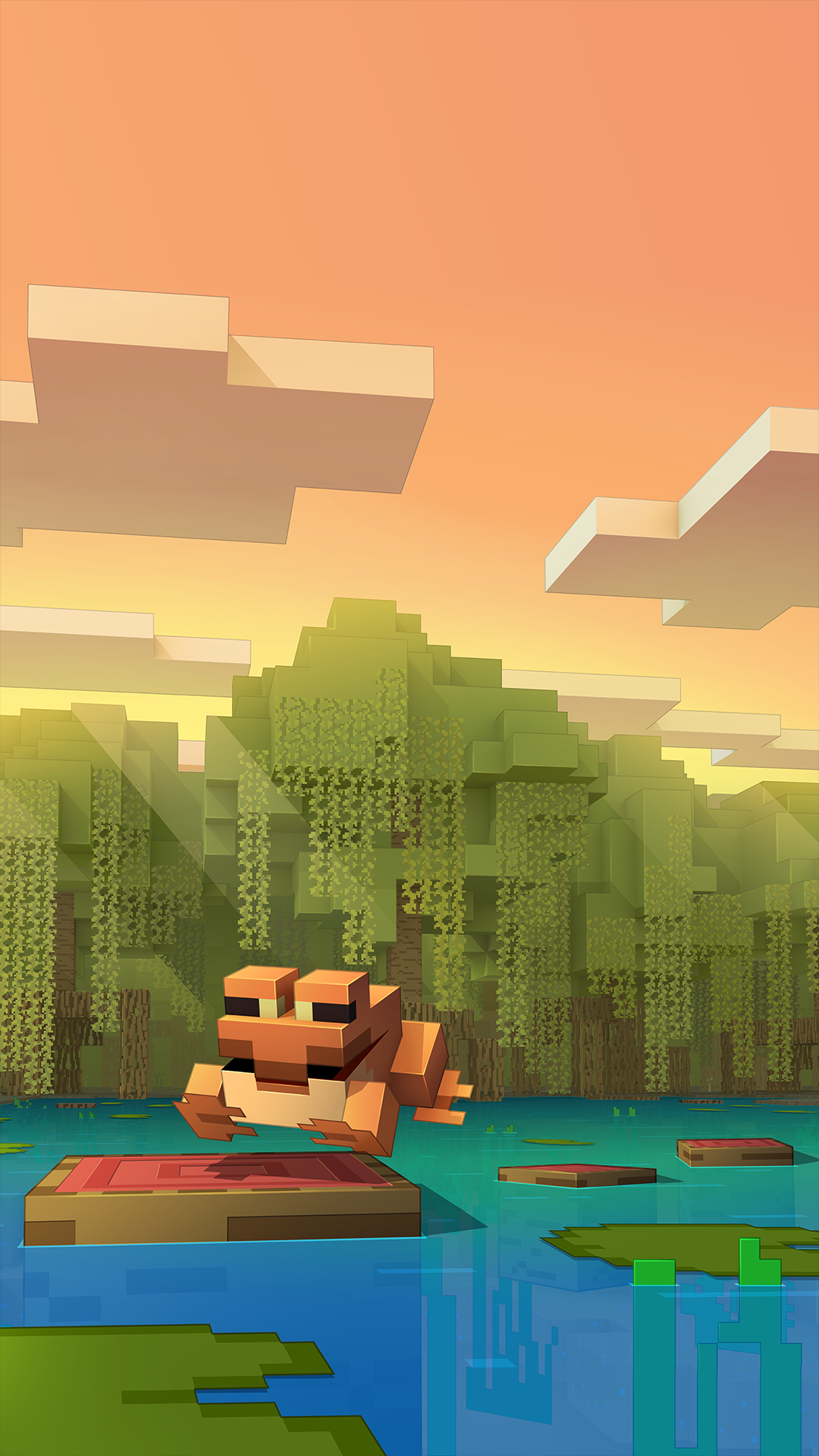 Wallpaper : Minecraft, mine, GAME OVER, video games, frog, water, trees ...