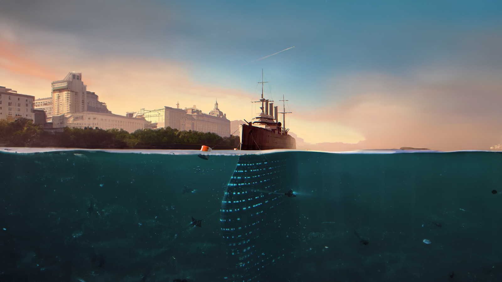 Wallpaper : ship, fish 1920x1080 - IdoZer - 2249364 - HD Wallpapers ...