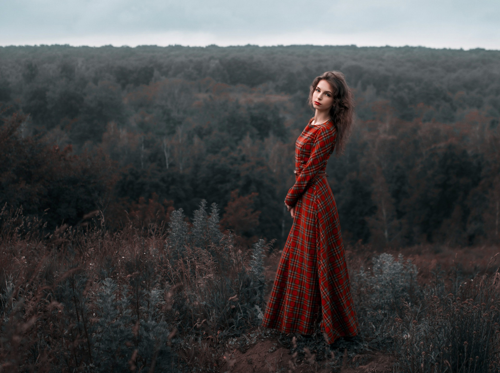 Wallpaper Women Outdoors Model Red Dress 1920x1435