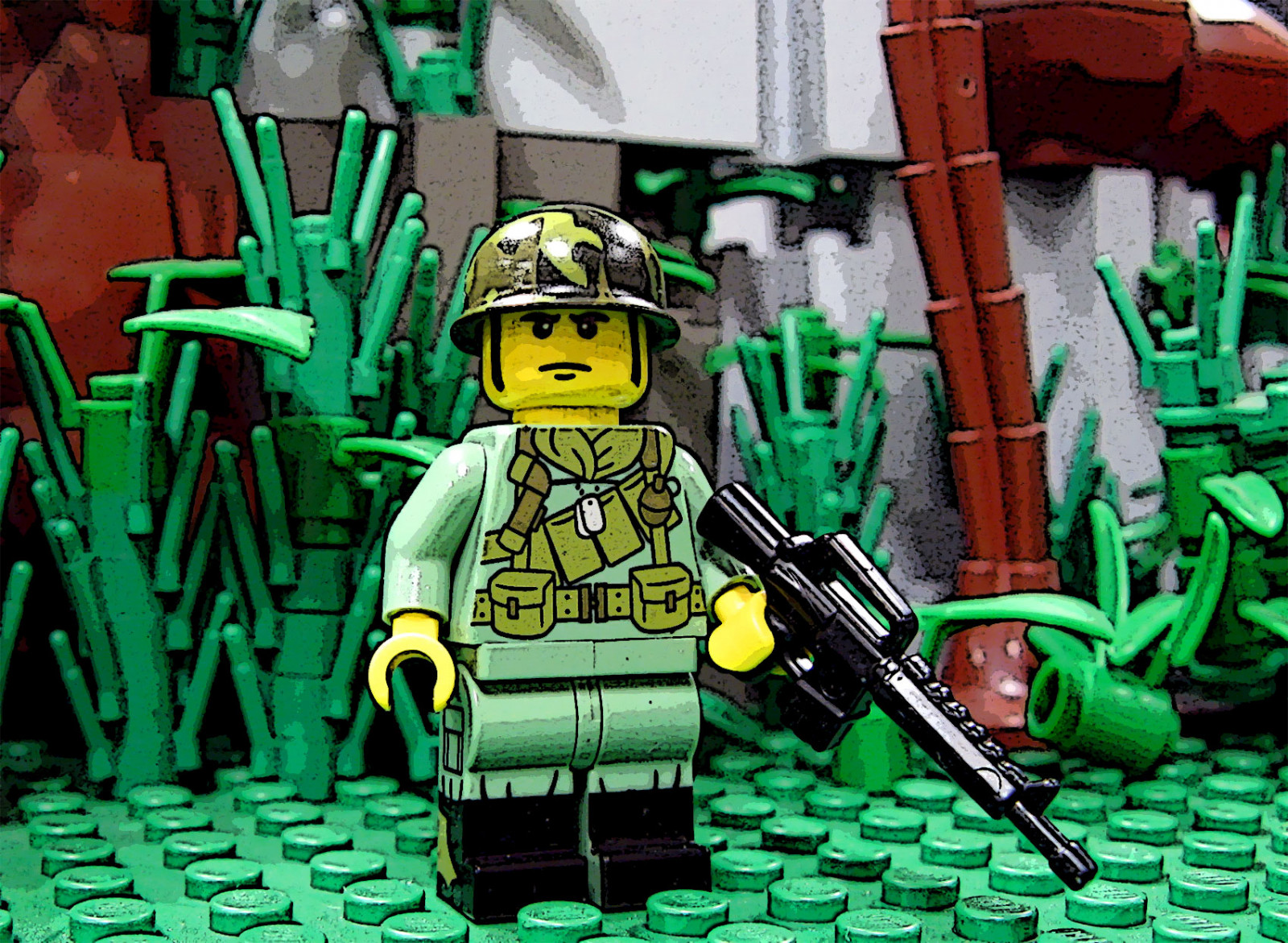 Tapety : Cihlový, armáda, pistole, LEGO, fík, mini, Vietnam, zbraň ...